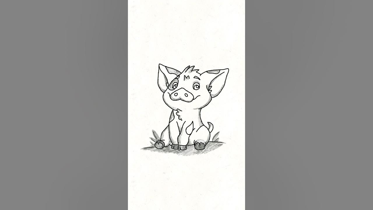 How To Draw Pua - Moana Pig #pua #moana #vaiana - YouTube