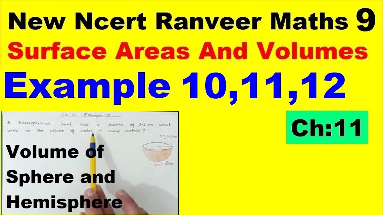 Class 9 Maths Chapter 11 Example 10 11 12 Surface Areas And Volumes Class 9 Maths Chapter 11 Example 10 11 12 Surface Areas And Volumes