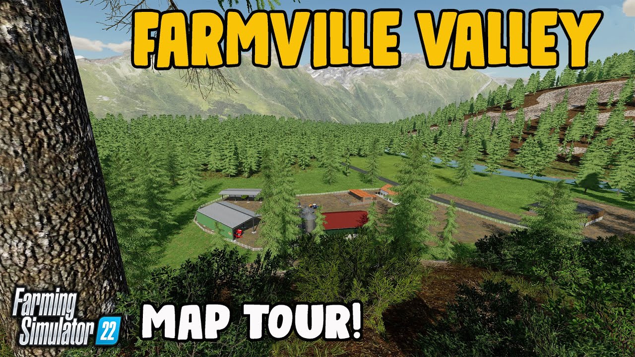 “FARMVILLE VALLEY” FS22 MAP TOUR! | NEW MOD MAP! | Farming Simulator 22 ...