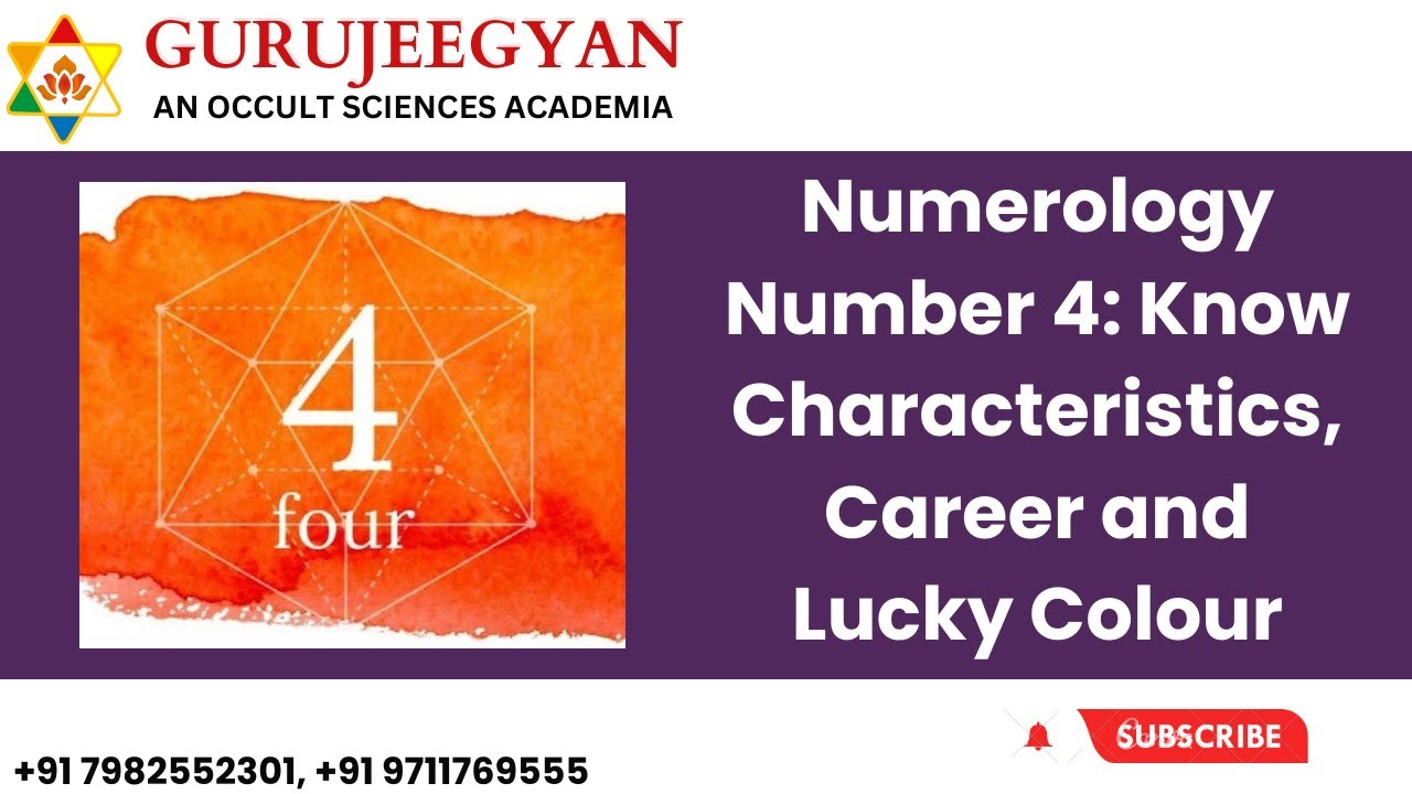 Numerology Number 04 : Know Characteristics, Career and Lucky Colour ...