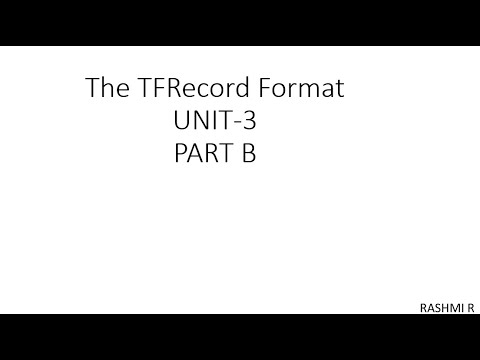 TFRecord Format - YouTube