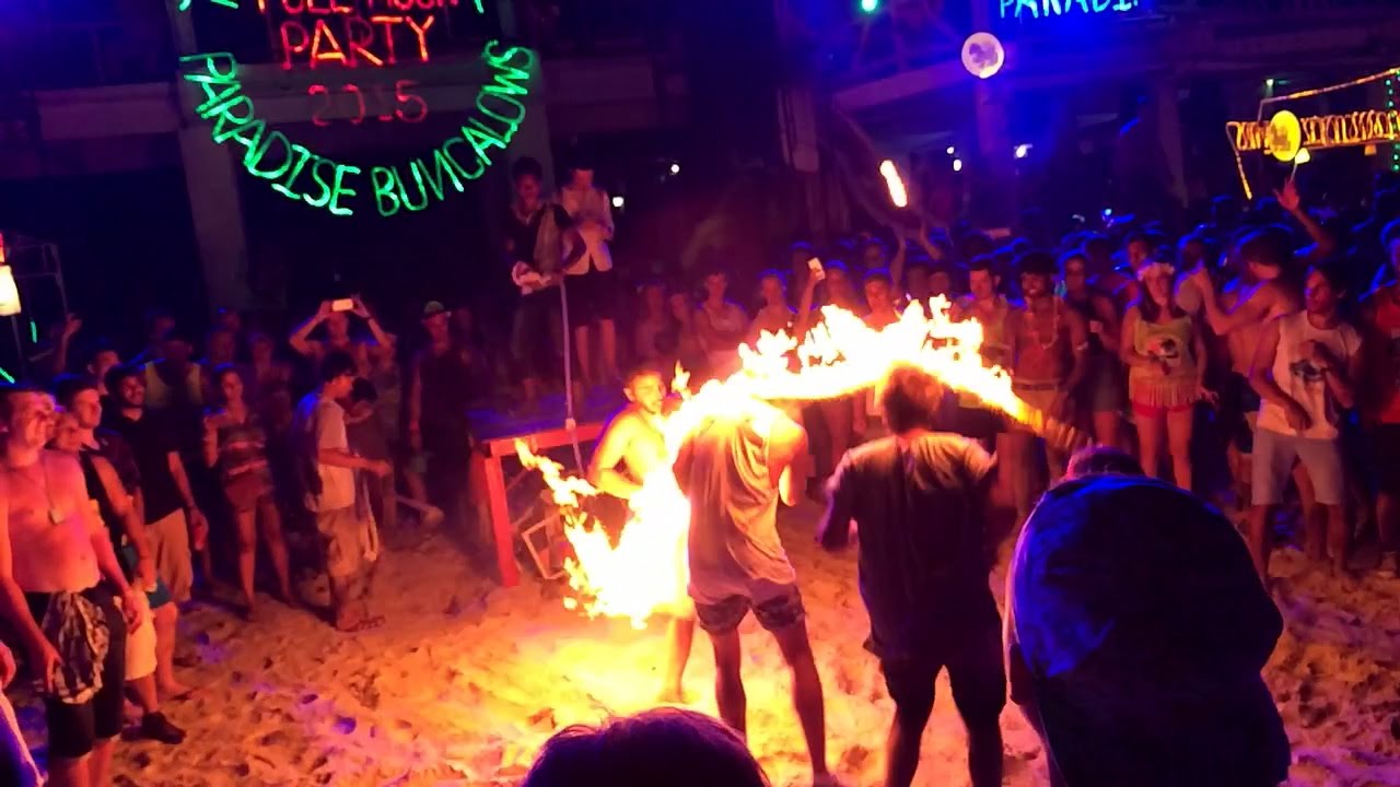 Fire Jump Rope FAILS - Full Moon Party, Thailand | Backpacking Trip ...