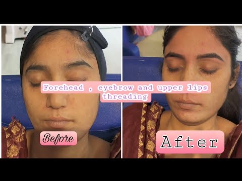 Original technique of Forehead, Eyebrows and upper lips threading @jotpavangrewalvlogs - YouTube
