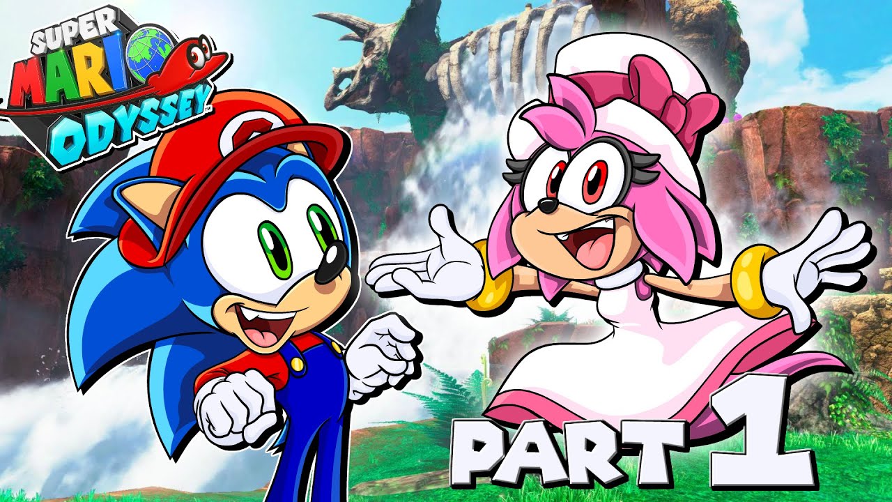 🦖 HERE WE GO!! - Sonic & Amy Play "Super Mario Odyssey"!! (Part 1 ...