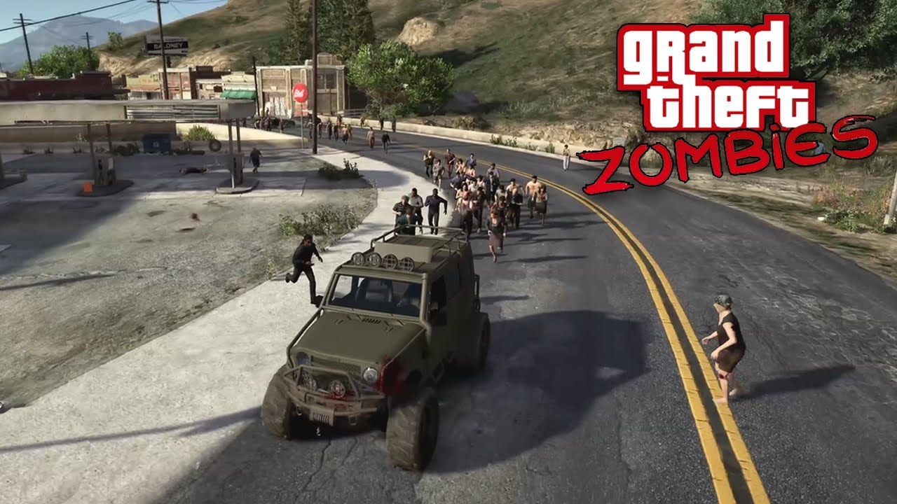 Chased By Huge Zombie Horde (GTA 5 Zombie Apocalypse) - ep5 - YouTube