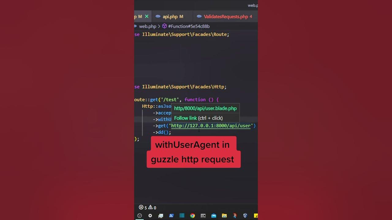 withUserAgent in guzzle http in Laravel #laravel #webdevelopment #development #tricks #tips ...