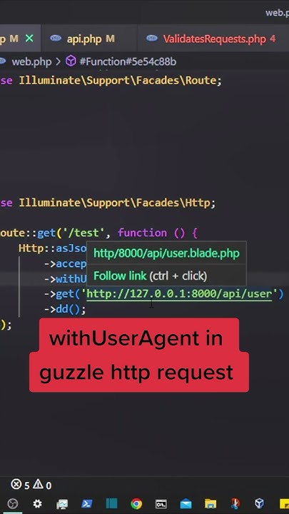 withUserAgent in guzzle http in Laravel #laravel #webdevelopment #development #tricks #tips ...