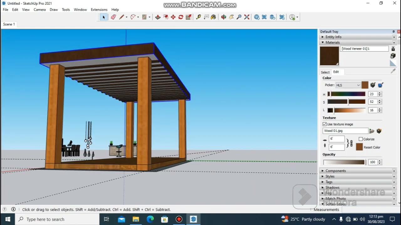 How to design a Pergola in Sketchup | Tutorial | Landscape Architect | +923235570796 WhatsApp ...