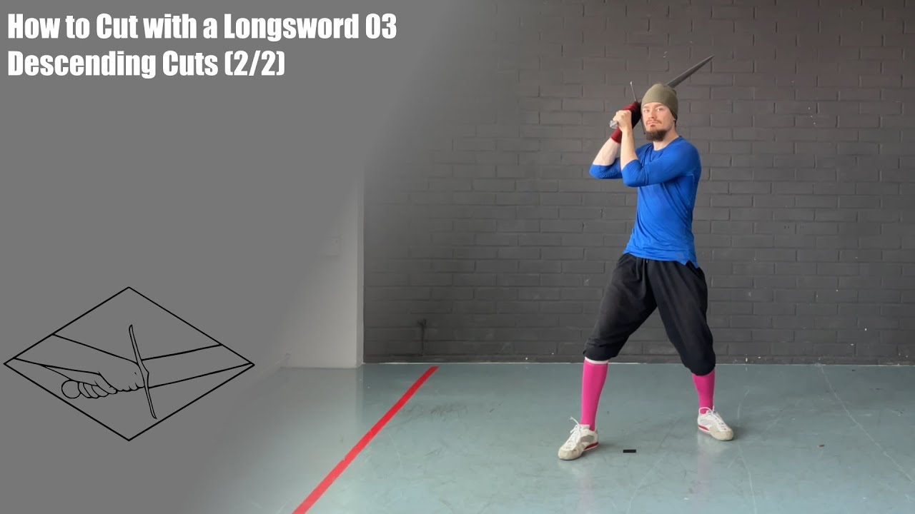 How to Cut with a Longsword 03 (2/2) - Descending Cuts - YouTube
