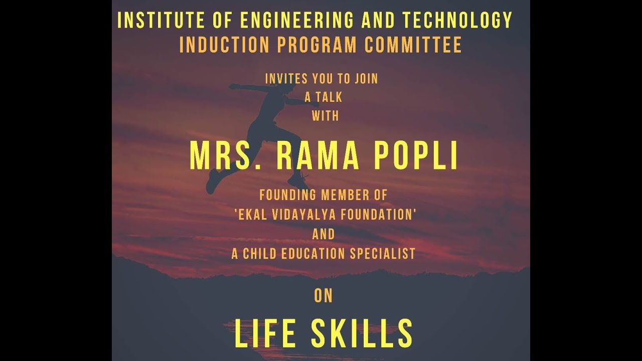 A Talk on Life Skills by Mrs. Rama Popli | Induction 2020 - YouTube