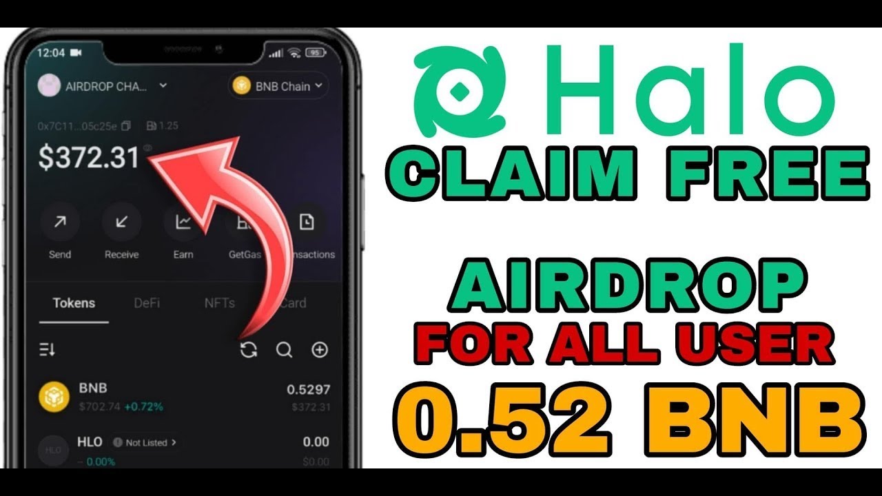 Claim Free Halo social HLO Airdrop ~ 0.52 BNB on Wallet - YouTube