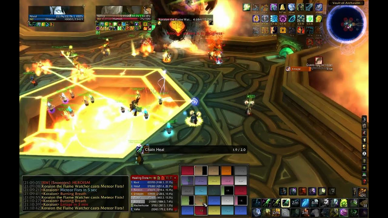 Koralon the Flame Watcher - Chain Heal Spam - YouTube