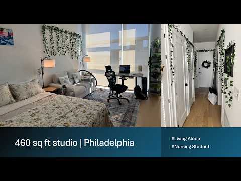 460 Sq Ft Apartment Tour & Updates | Philadelphia | Living Alone in a Studio
