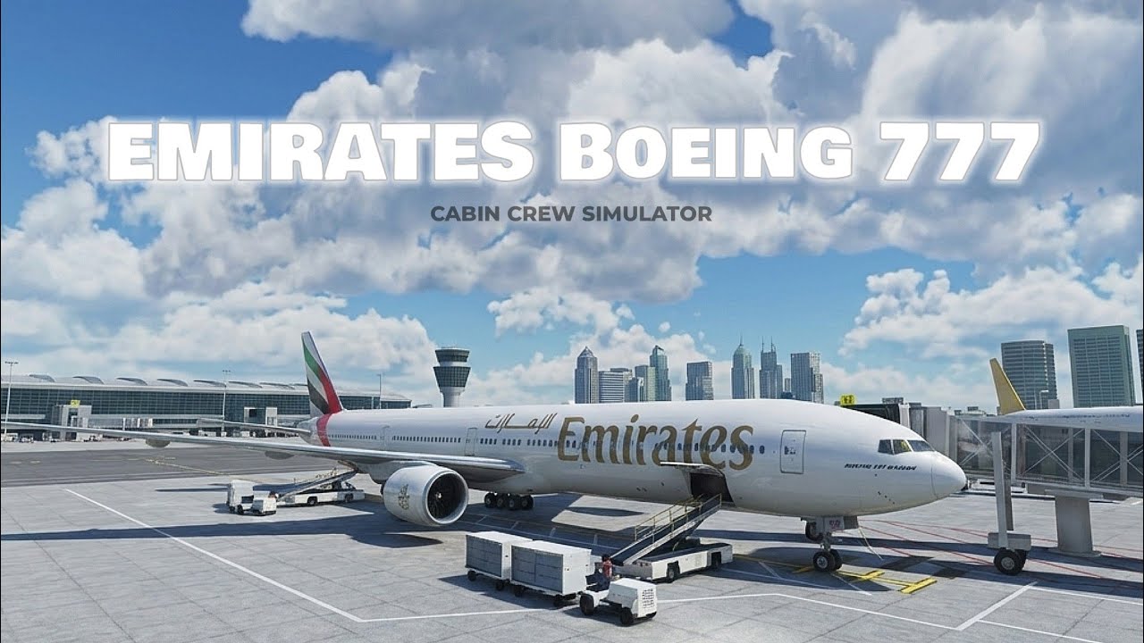 Roblox - Cabin Crew Simulator | Emirates B777-300 From New York Airport ...