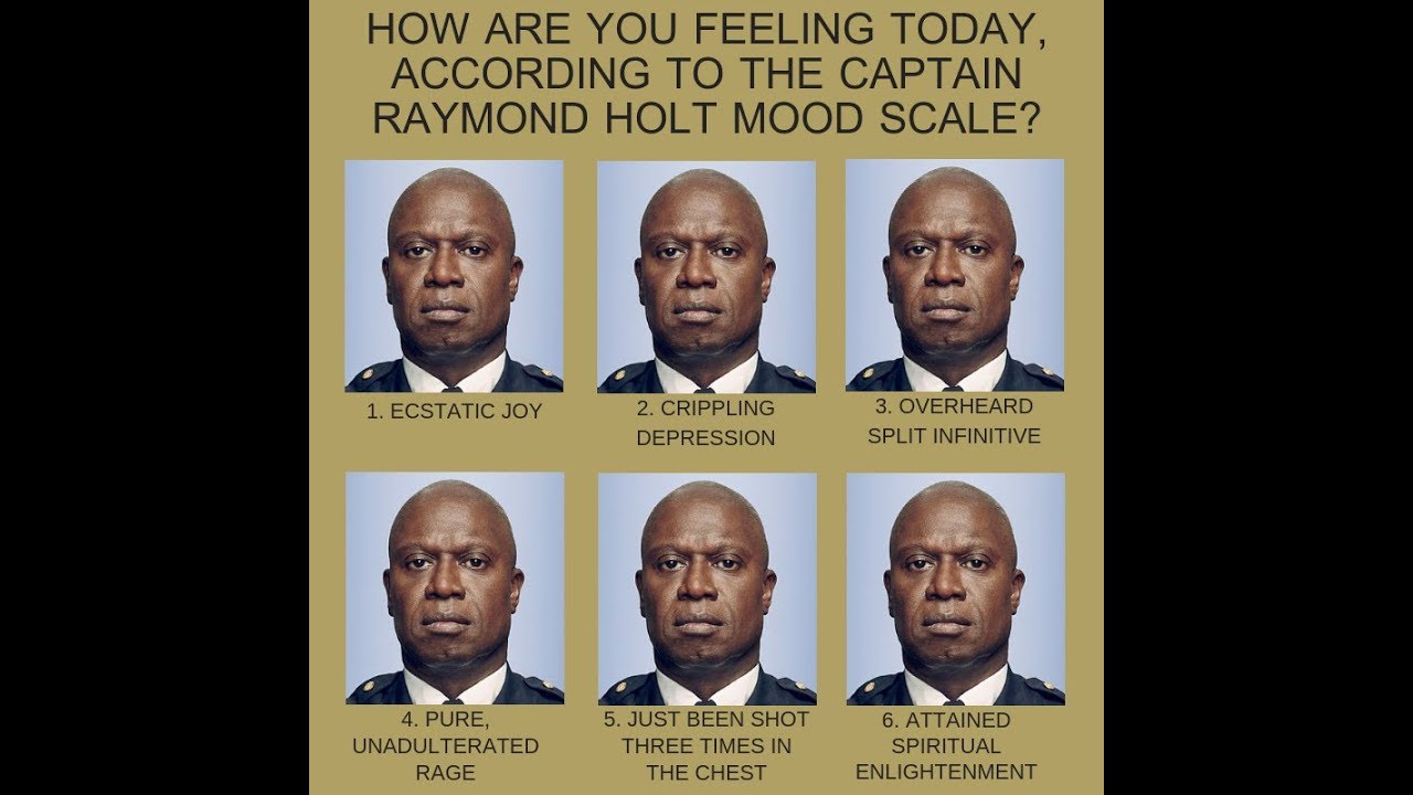 DECONSTRUCTING THE RAYMOND HOLT MOOD SCALE - BROOKLYN 99 - INSERT GAG ...