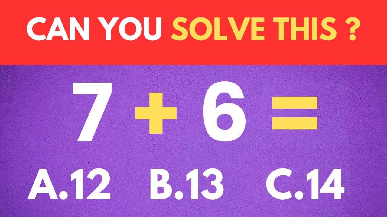 Fun Math Quiz for Kids | Addition, Subtraction, Multiplication & More ...