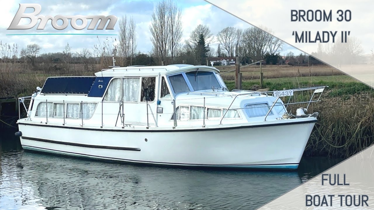 Broom 30 | Full Boat Tour | For Sale with Broom Boat Sales - YouTube