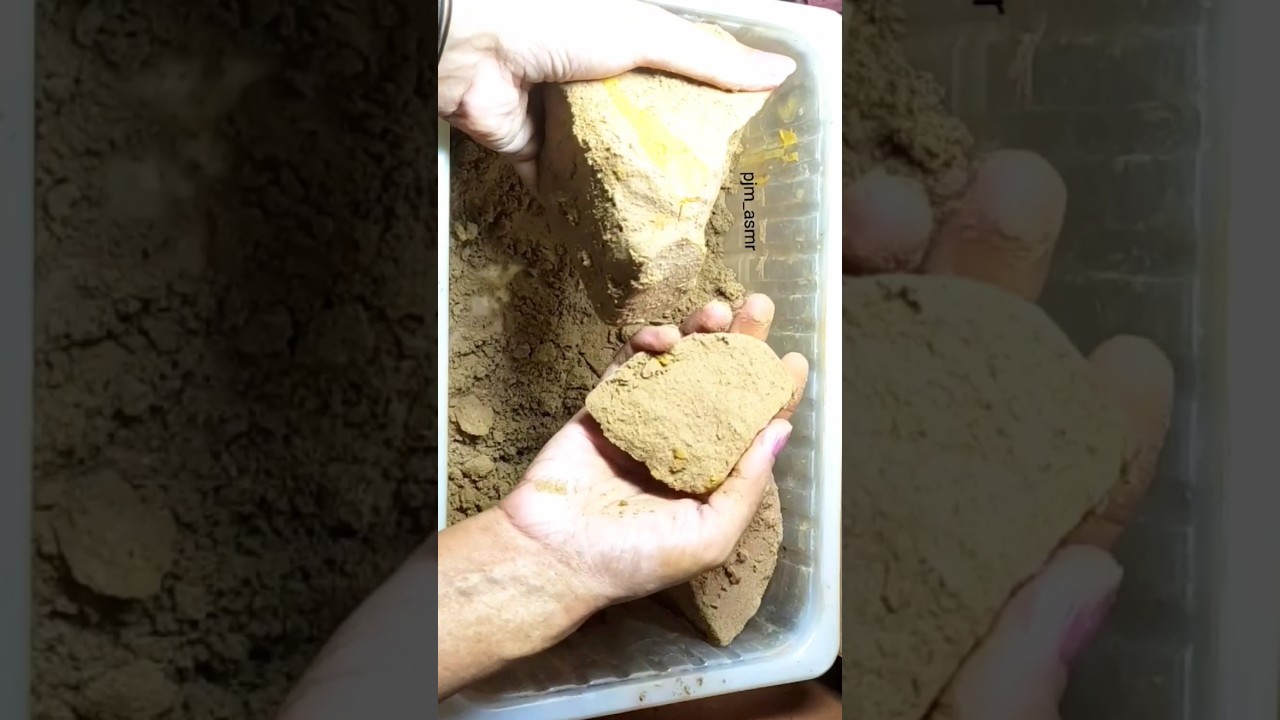 Satisfying Mud Sand Crumbling Dusty Soft Crushing #mud #sand #mitti # ...