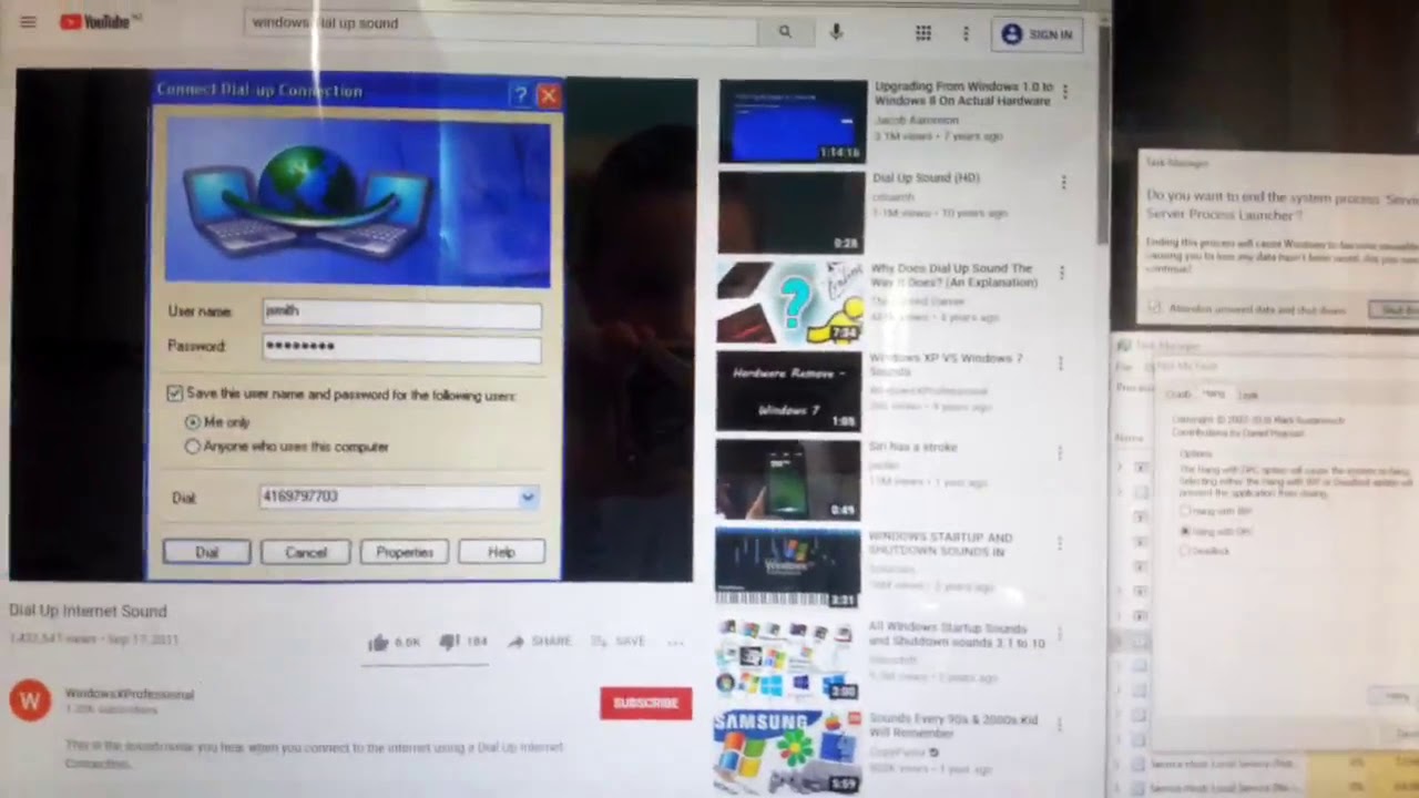 Windows XP Dial-Up Internet Sound - BSOD - YouTube