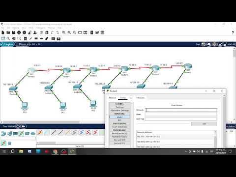 ENRUTAMIENTO ESTATICO PACKET TRACER - YouTube