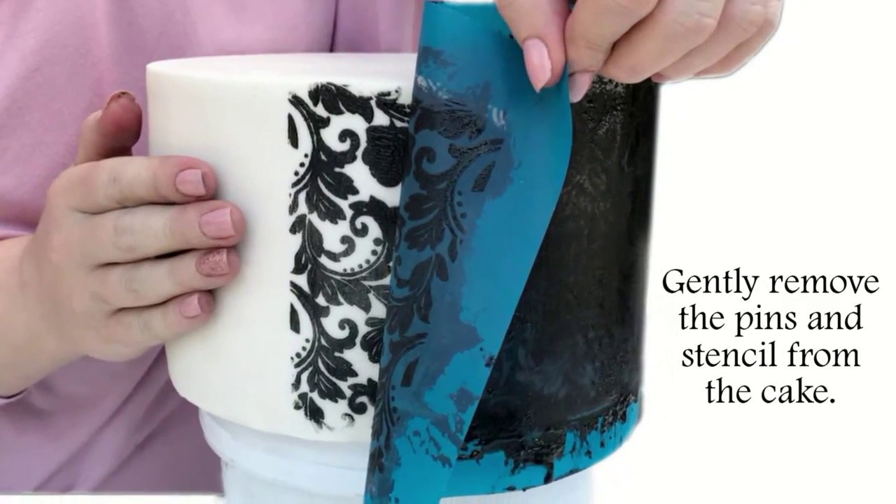 TUTORIAL How To Use Mesh Stencils A Cake YouTube tutorial-how-to-use-mesh-stencils-a-cake-youtube