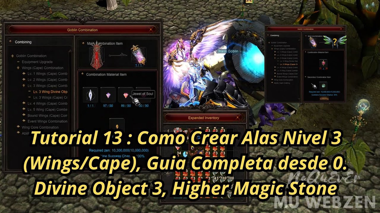 Mu Online GMO Web Zen Tutorial 13: Guía completa para crear Alas/Cape ...