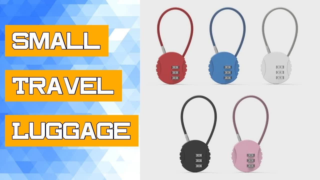 Small Travel Luggage Lock 3 Digit Combination Padlock Small Wire Rope ...
