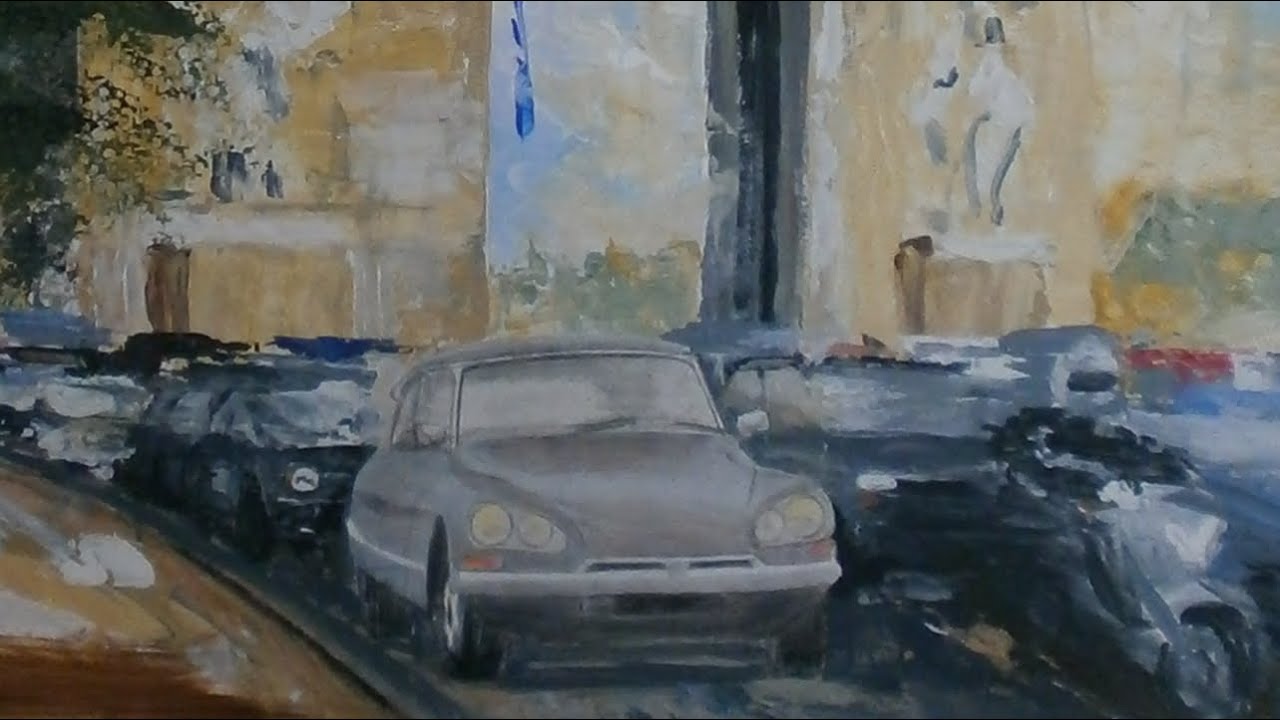 Stadtansicht mit Acryl malen - Study of a Cityscape (Paris Arc de ...