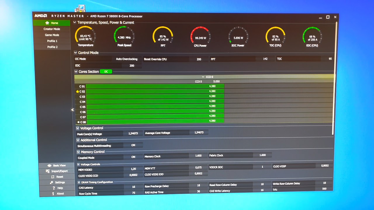 AMD Ryzen 7 5800x Cinebench Multi Core benchmark (part 1) - YouTube