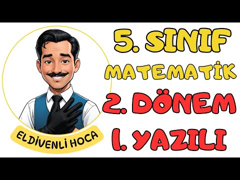 5.Sınıf Matematik 2.Dönem 1.Yazılı Soruları - Örnek Sorular - Eldivenli Hoca