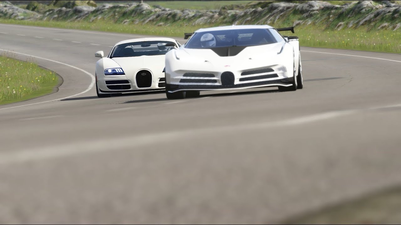 Bugatti Centodieci vs Bugatti Veyron 16.4 Super Sport at Highlands ...