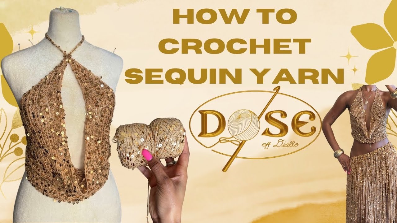 How to Crochet Sequin Yarn - YouTube