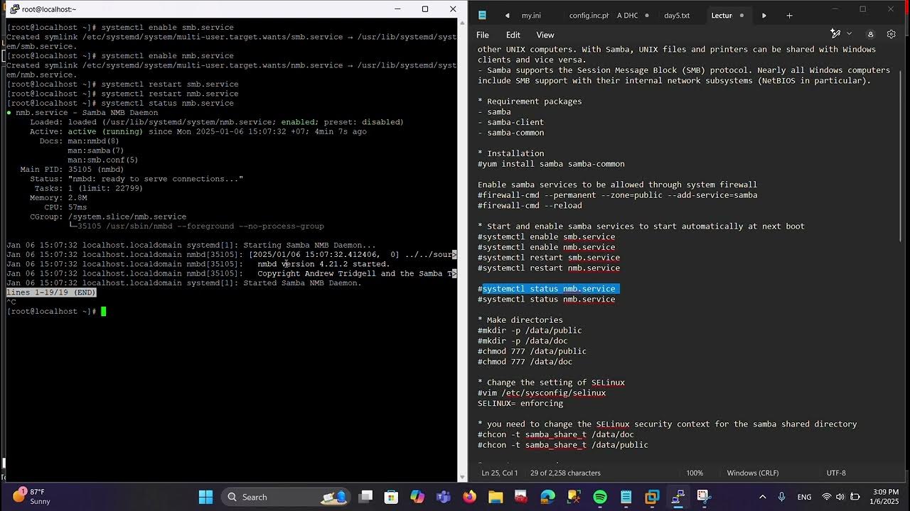 Set up Samba for file sharing between Linux and windows on CentOS. - YouTube