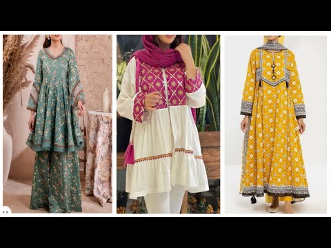 Winter simple Frocks design ideas || Latest Frocks design || Long ...