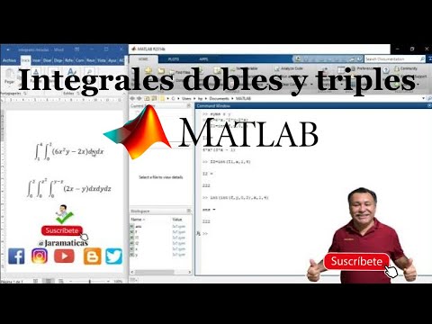 Integrales dobles y triples (iteradas) con Matlab - YouTube