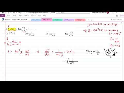 02.2-Implicit and parametric differentiation - YouTube