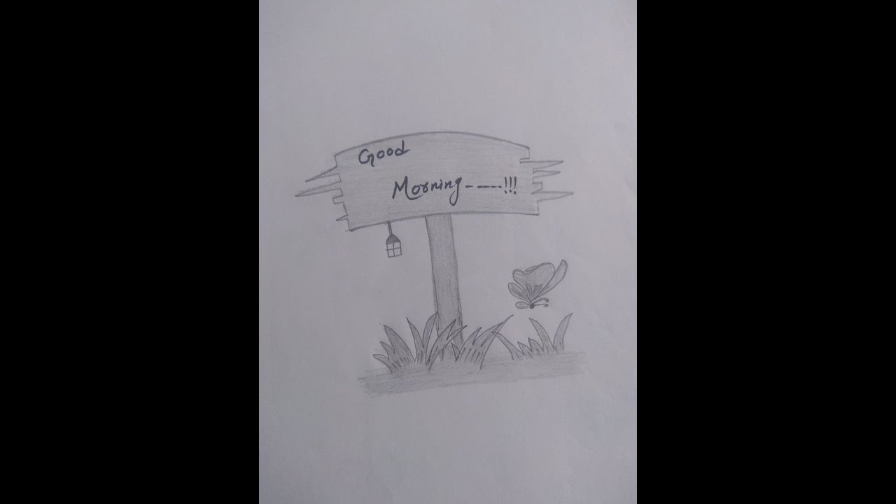 Sketching 8/How to draw Basic Good Morning wallpaper/Basic pencil ...