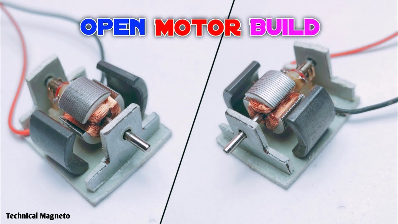 DIY how to make DC motor Open Build.. Technical Magneto... - YouTube