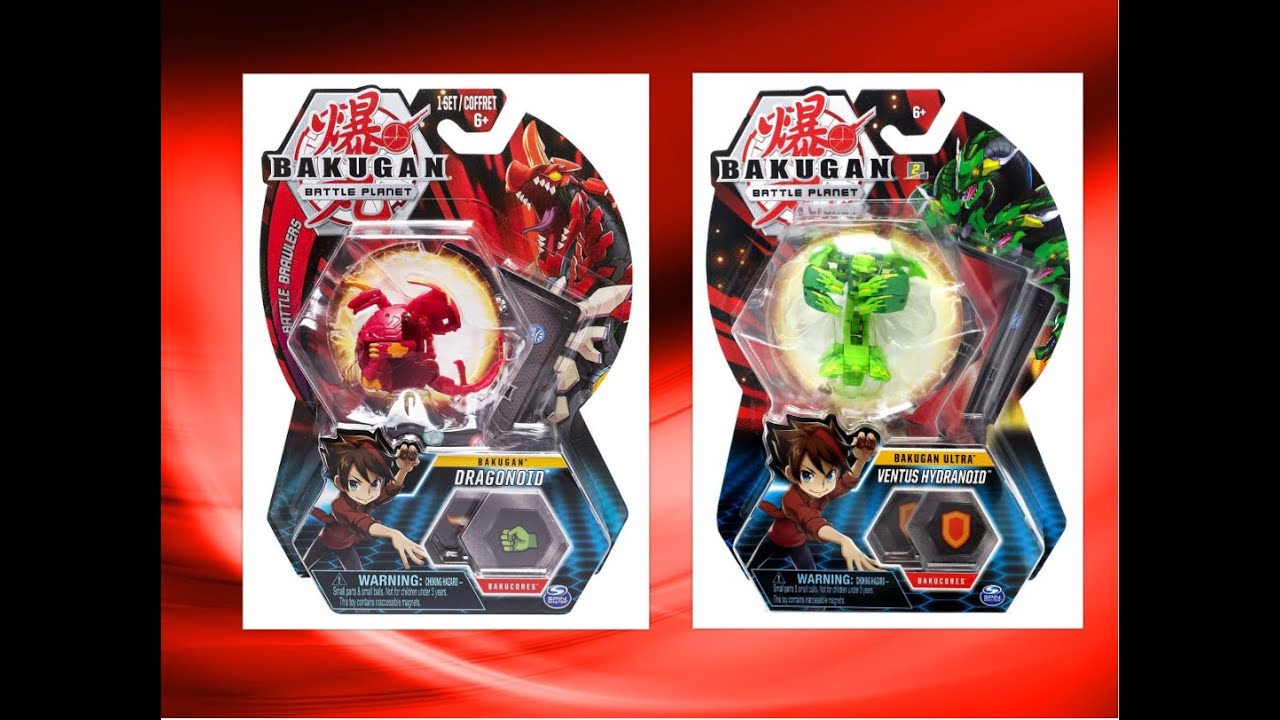 UNBOXING BAKUGAN BATTLE PLANET ULTRA VENTUS HYDRANOID+PYRUS DRAGONOID ...