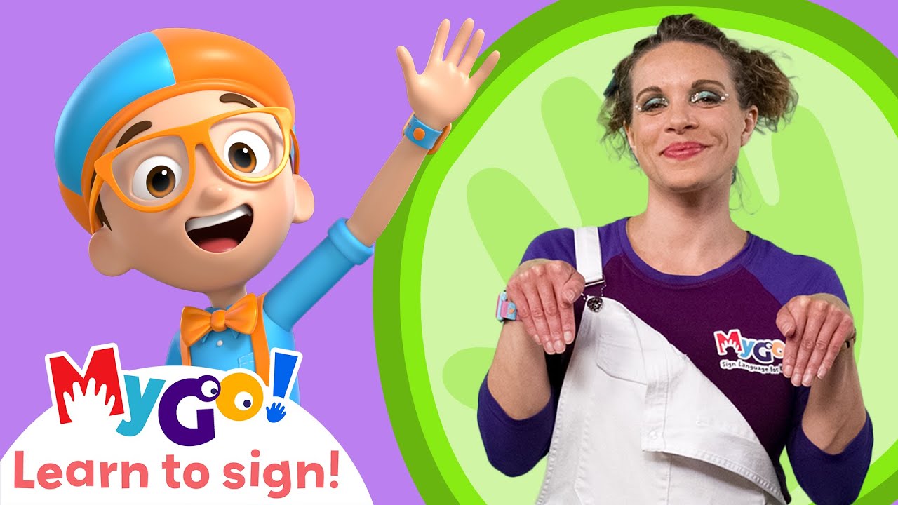 Learn Sign Language with Blippi Wonders! | Kangaroo | MyGo! | ASL for ...