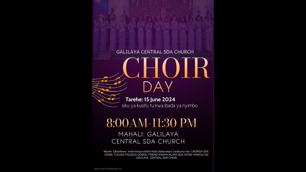 GALILAYA CENTRAL SDA CHURCH-CHOIR DAY - YouTube
