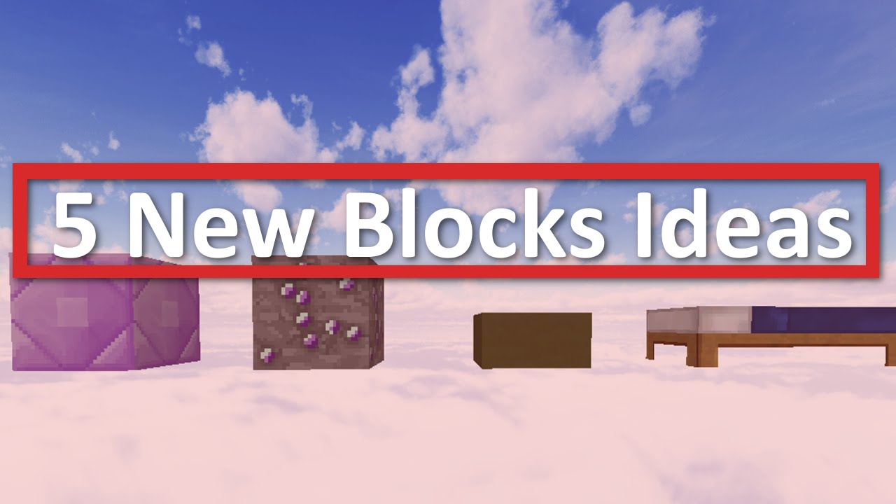 5 New Block Ideas for Minecraft - YouTube