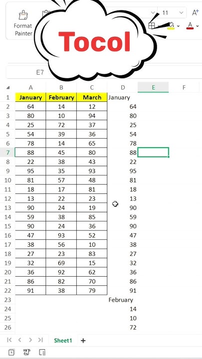 Excel Trick: Convert Multiple Columns into a Single Column | TOCOL Function Explained - YouTube