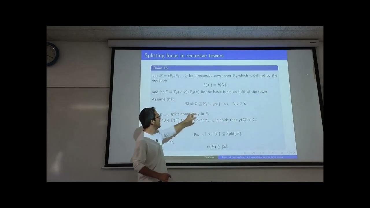 AGC Lecture 13a - Towers of functions fields continued - YouTube