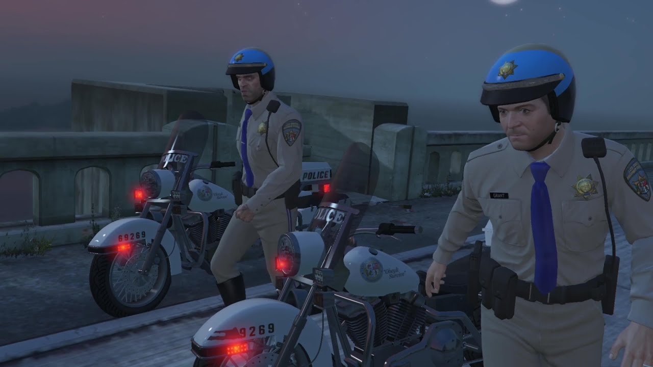 GTA v motorcycle police mission - YouTube