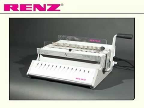 RENZ SRW 360 Comfort Wire Binding Machine with Electric Punch - YouTube