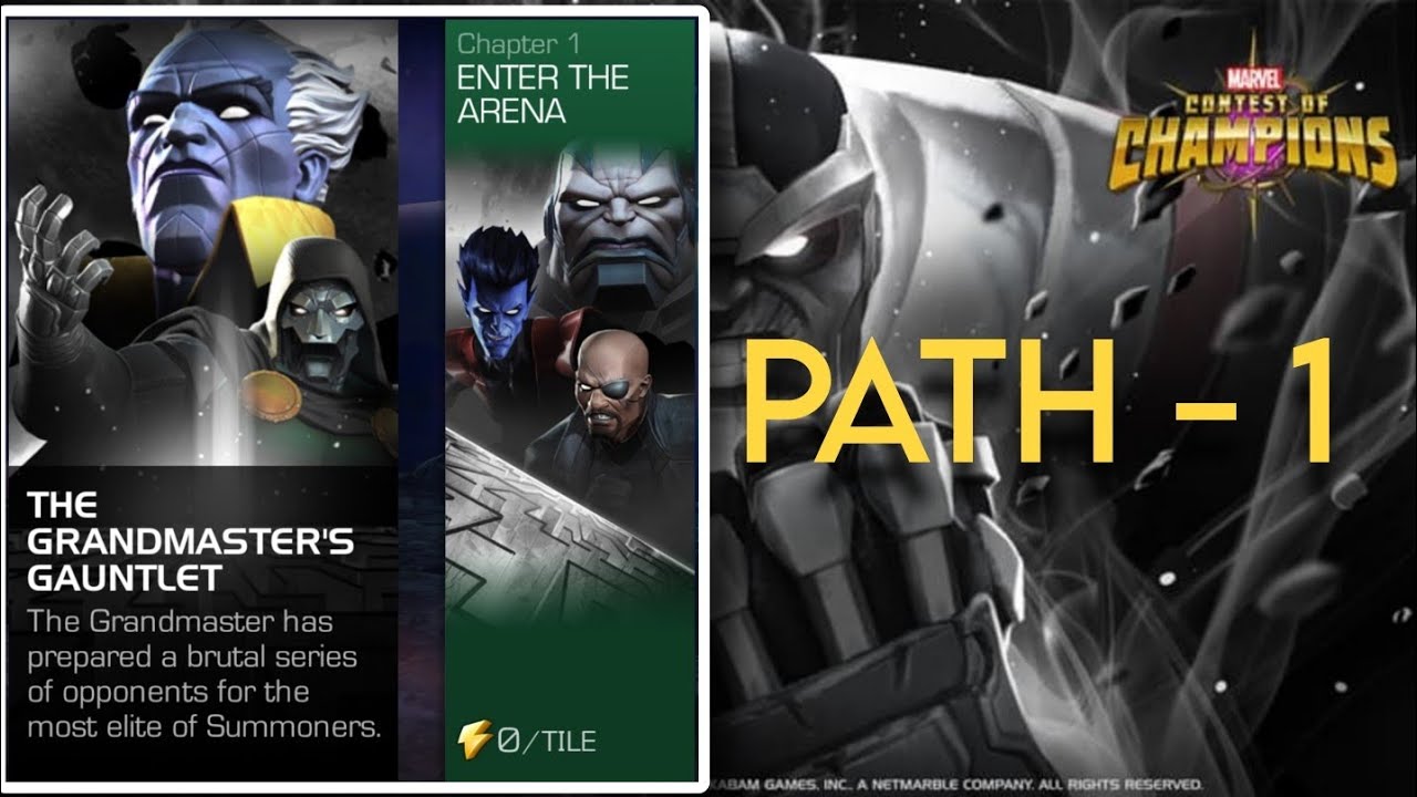 MCOC | THE GRANDMASTER'S GAUNTLET | PATH - 1 - YouTube