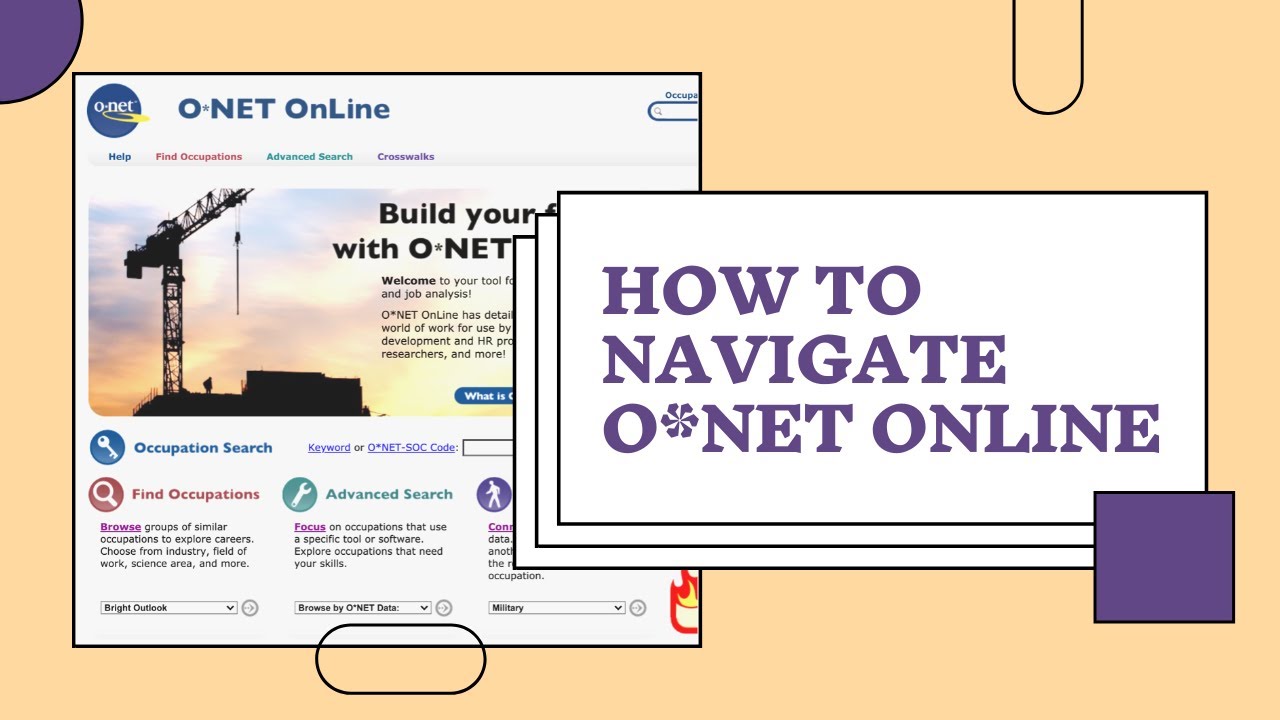 How to Navigate O*Net OnLine (Occupational Search) - YouTube