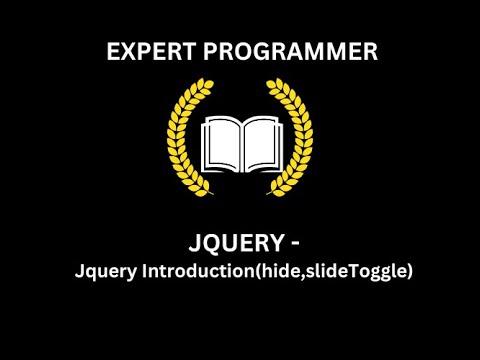 Jquery Introduction with hide,show ,slideUp and slideDown function - YouTube