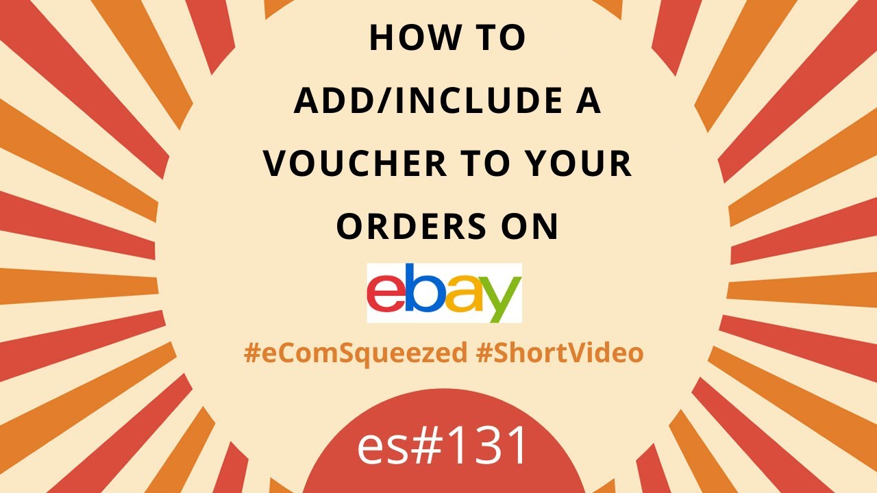 How to Add/Include a Voucher to Your Orders on eBay-es130 - YouTube